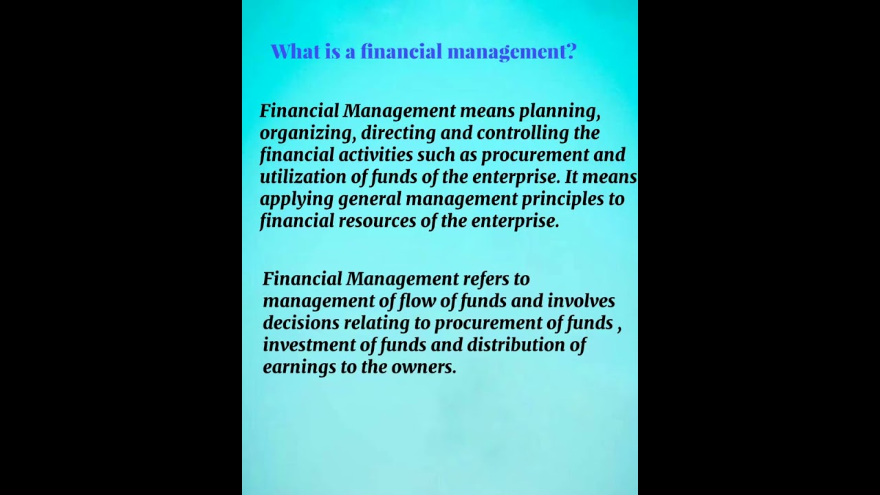 What Is Financial Management | Explain Financial Management | Meaning | Definition #bcom #commerce