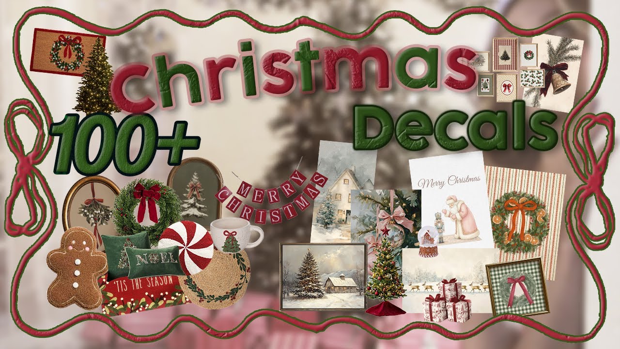 Ultimate CHRISTMAS DECAL PACK 🎄✨ 100+ Codes for Bloxburg & Berry Avenue