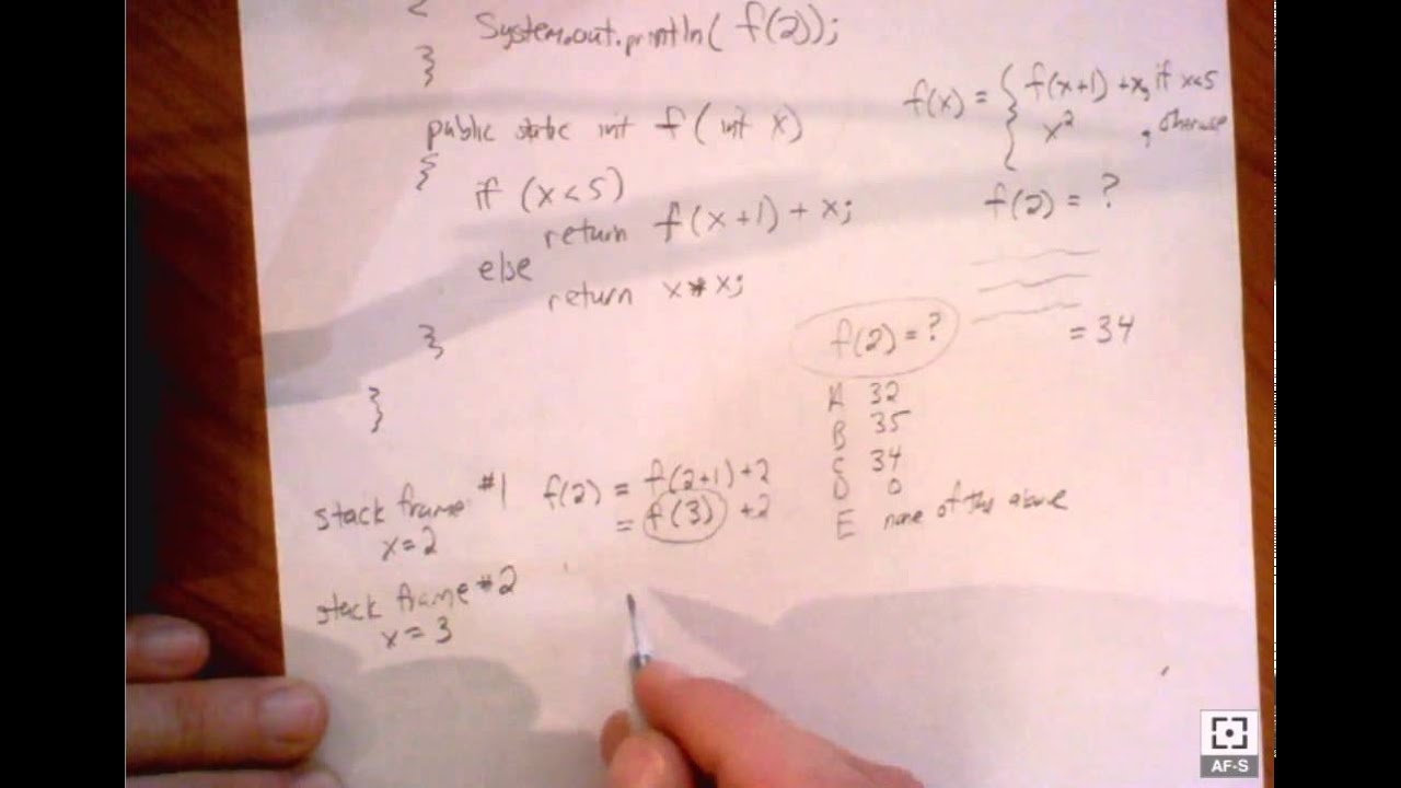 Java How to Trace a Recursive Method