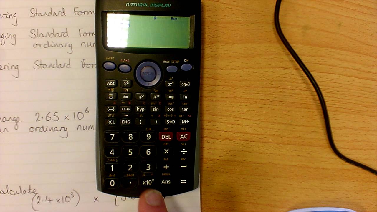 Calculating Standard Form using a calculator