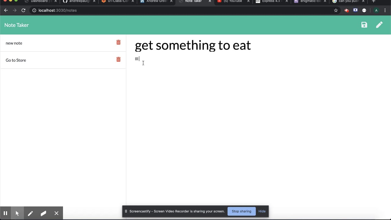 Note-Taker-Express Demo