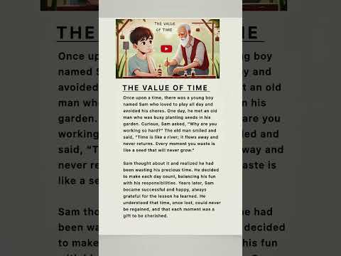 The value of time English moral story 💫