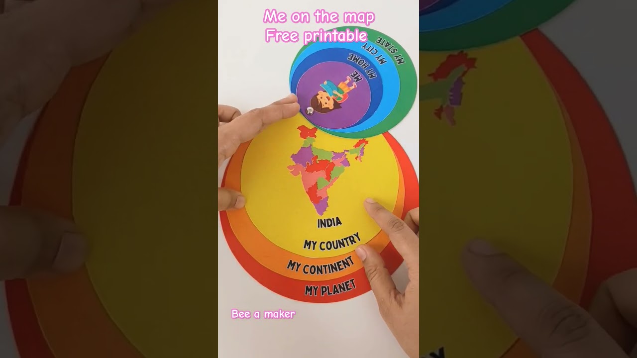 Me on the map activity for toddlers #toddlersactivity #printable
