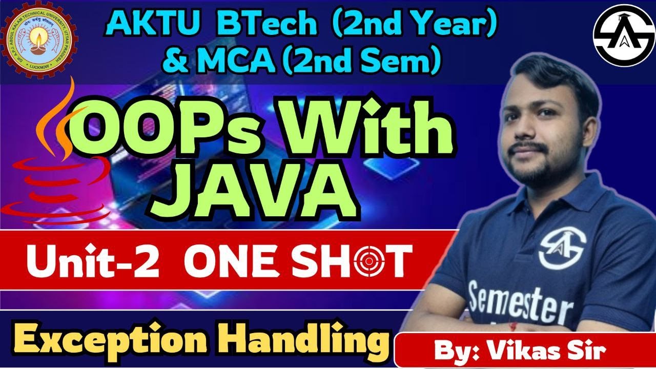 AKTU OOPs With Java | Unit-2 One Shot Marathon | Btech 2nd Year / MCA 2nd Sem  @SemesterAdda