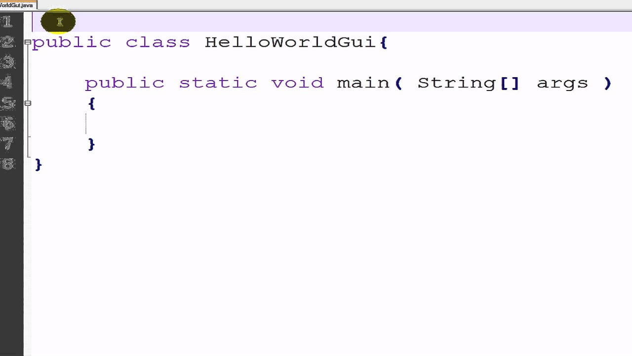 Java GUI Part 1:  Hello World