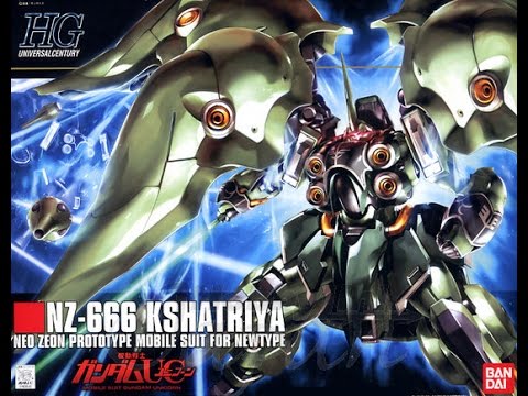 Gundam HGUC NZ-666 Kshatriya - Part 1 - Gunpla Model Review 士ガンダムUC(ユニコーン)