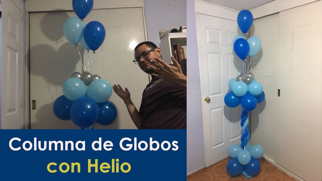 Columna de globos con helio