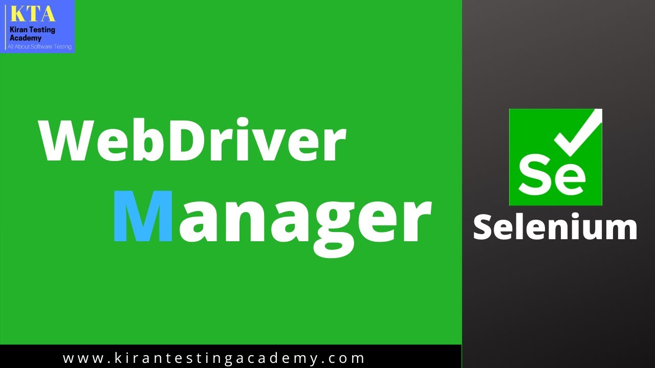 WebDriver Manager In Selenium , Executing Test with Out driver