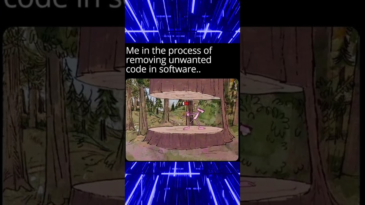 Removing code be like: `Meme 62` #memes #funny #code #viral #short #tree #software #programming