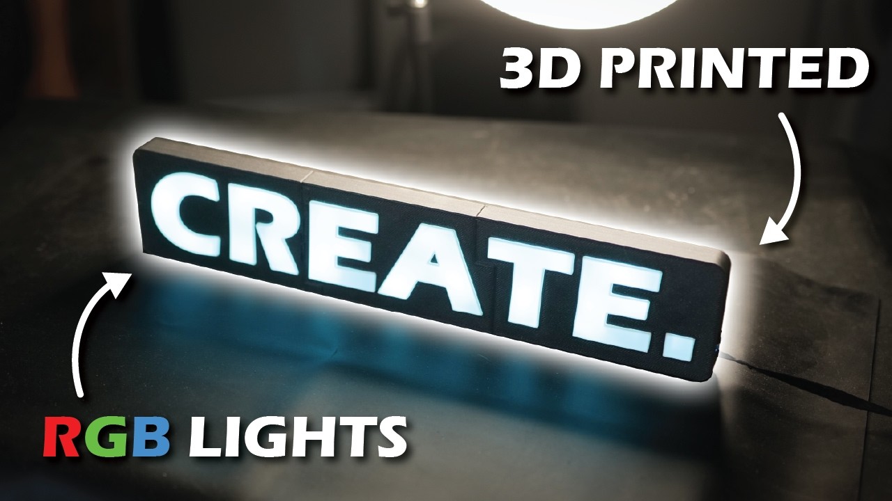 MAKE Your Own LED Signs with 3D Printing