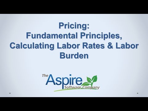 Webinar - Pricing: Fundamental Principles, Calculating Labor Rates & Labor Burden