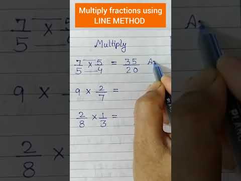 ✖️📝Multiply fractions using Line method #shorts #mathstricks