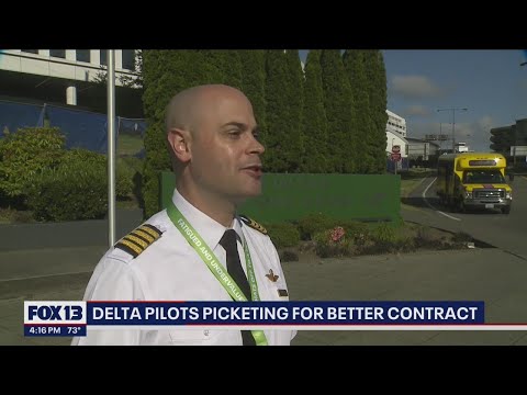 Holiday travel: Delta pilots picketing, SeaTac flight cancellations