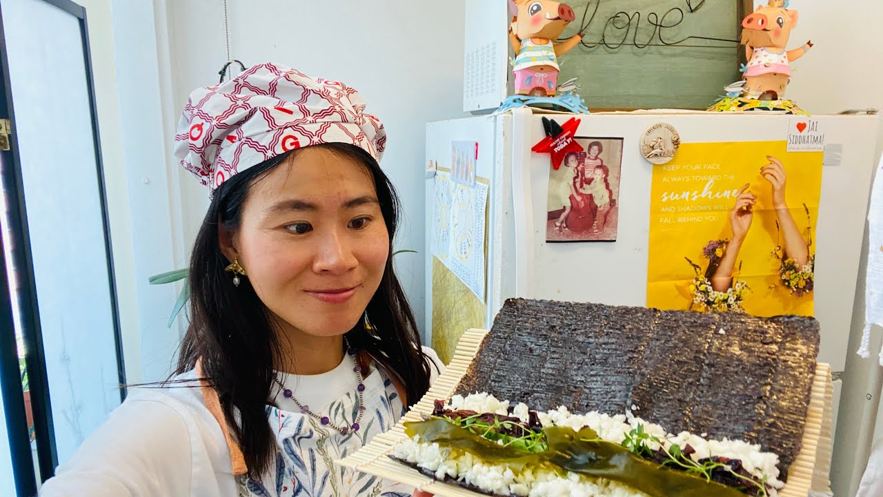 NORI ROLL 🍱🍘🍙 Cauliflower Rice Seaweed - Thyroid Healing 👩🏻‍🍳