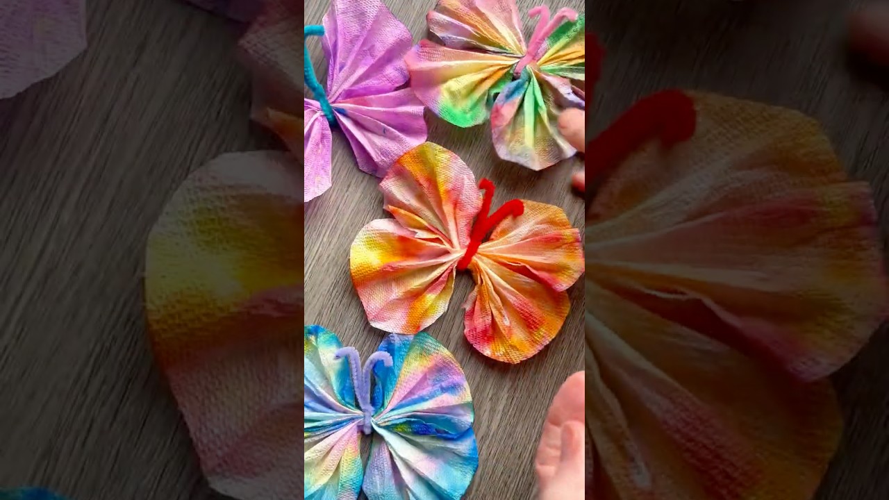🦋 Easy Tie-Dye Butterfly Craft for Kids | Fun Spring Activity with Miss Daisy! 🌸