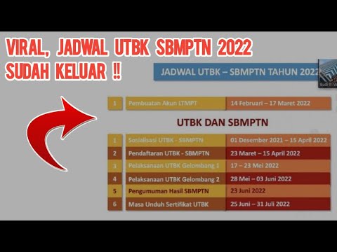 JADWAL UTBK SBMPTN 2022 DAN TEKNIS PELAKSANAANNYA !
