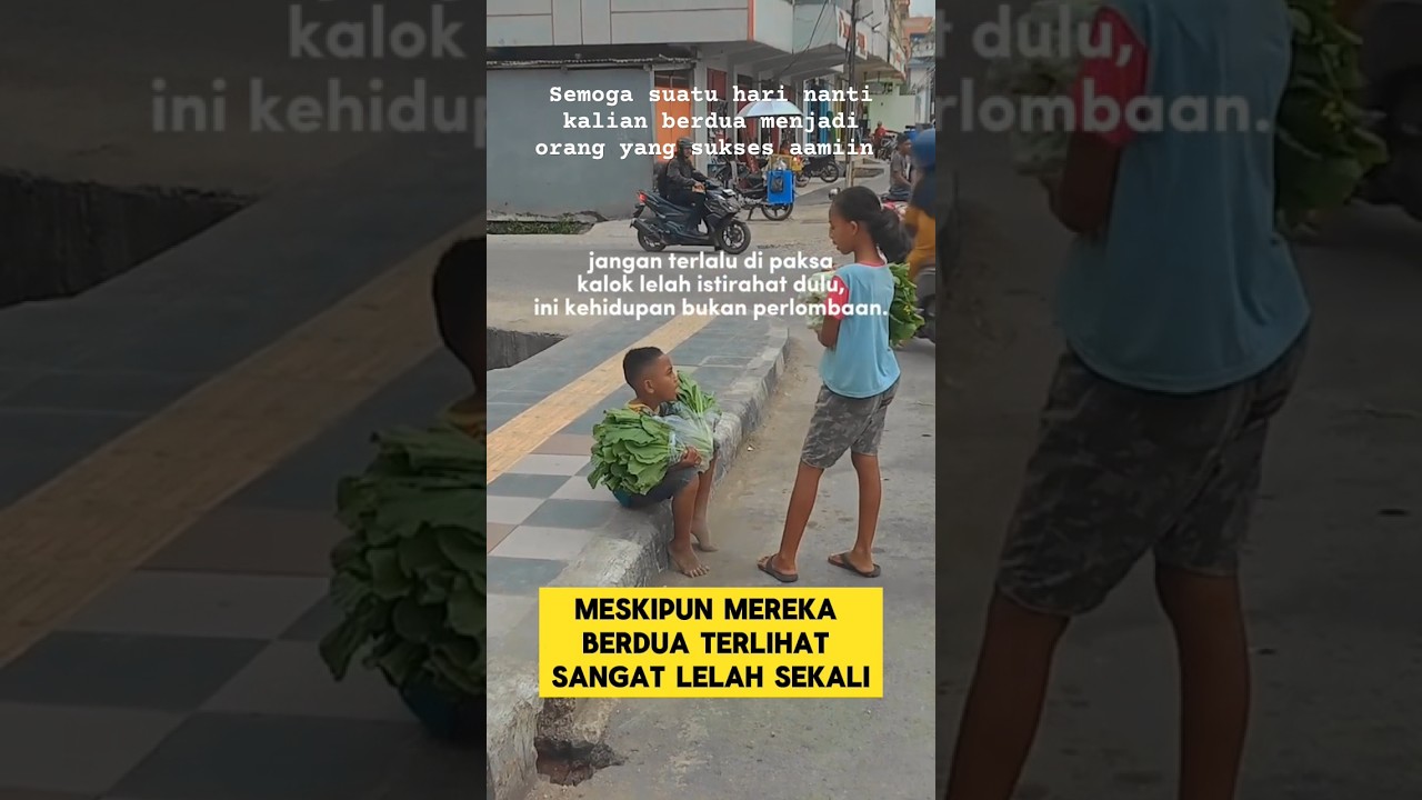 momen sedih ketika melihat adik kakak berjualan sayur ‼️‼️#sedih #nangis #adikkakak #jualansayur