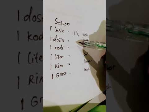 Satuan👉 Lusin/Kodi/Rim/Liter/Rim/Gross