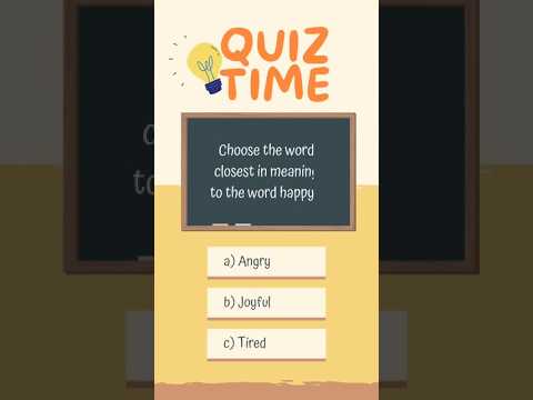 Quick Synonym Challenge! | Test Your Vocabulary.