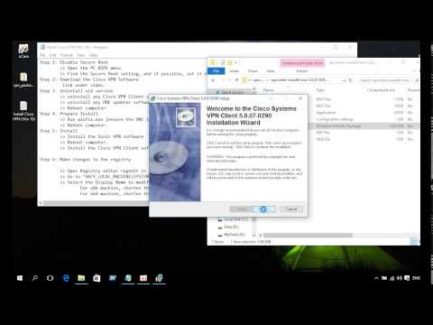How to install cisco vpn client on windows 10