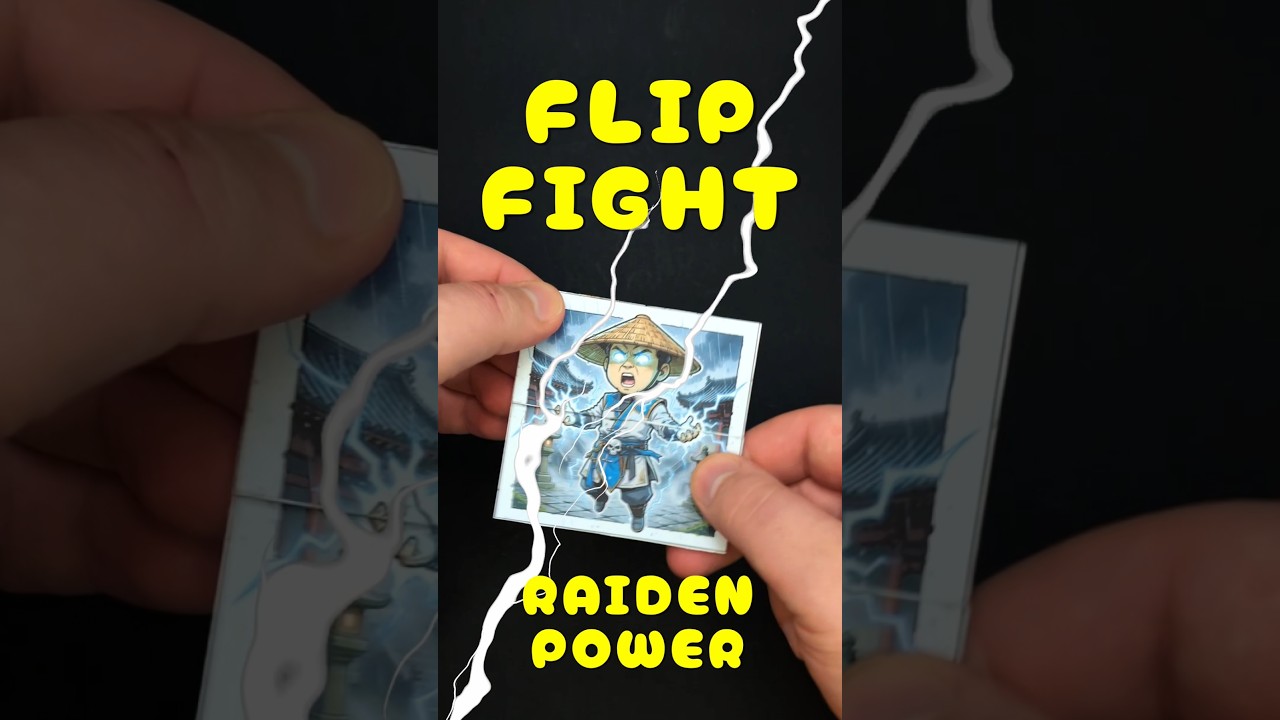 DIY Mortal Kombat Magic Card ✨ Chibi Fighters Flip! #papercraft #MortalKombat