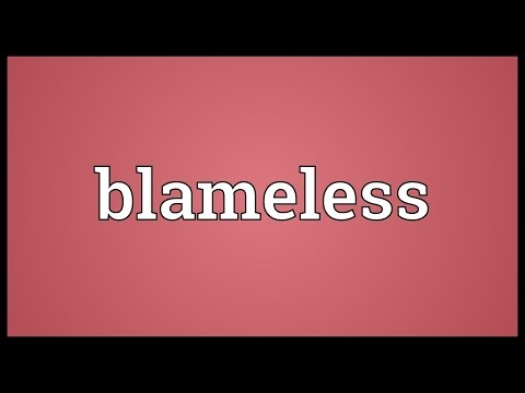 Blameless Meaning