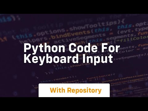 python code for keyboard input