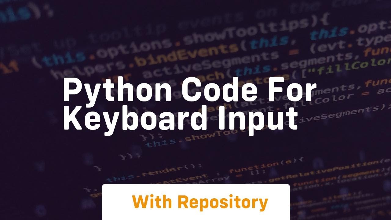 python code for keyboard input