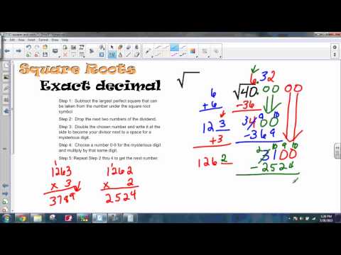 Square Roots (exact Decimal)