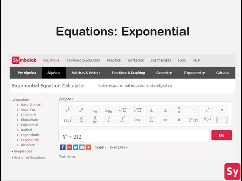 Equations: Exponential