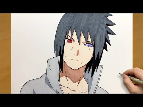 How to Draw Sasuke with Sharingan and Rinnegan || Naruto Anime Drawing || Easy Fanart Tutorial