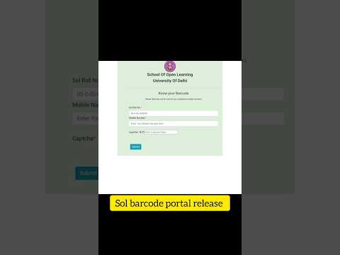 know your barcode number in just 1 min | sol barcode find online | #sol #solstudents #study #dusol