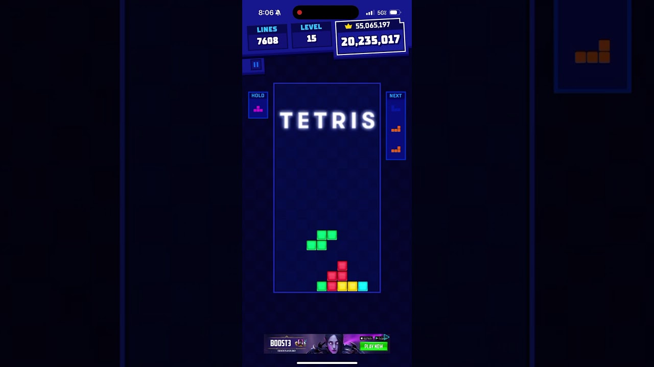 #1 Tetris mobile player in the World 20,000,000 and counting