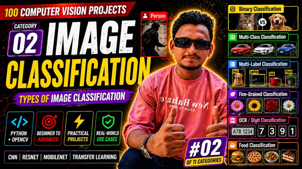 100 Computer Vision Projects 🚀 | Category 02: Image Classification (Step-by-Step Guide)