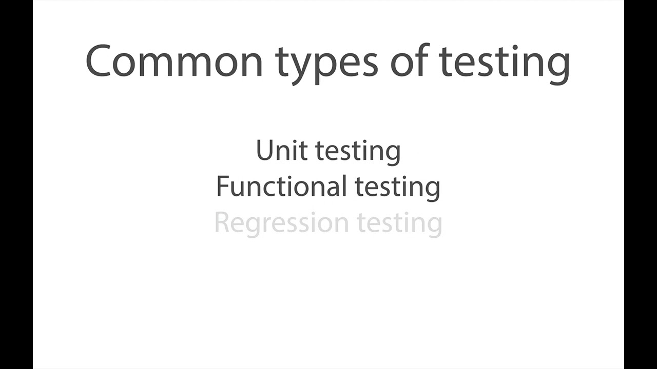 98. The difference between unit testing, functional testing and regression testing