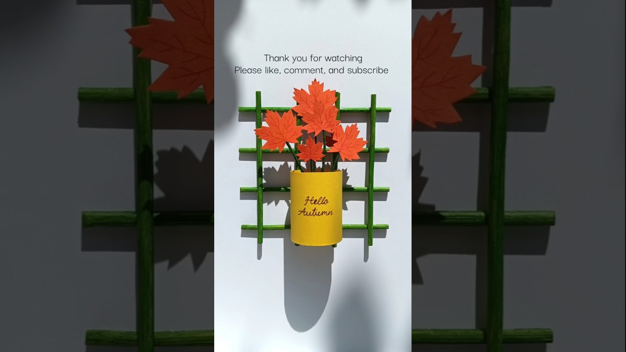 DIY Autumn Maple Leaf 🍁 Wall Hanging | Cozy Fall Decor #shorts #autumndecor