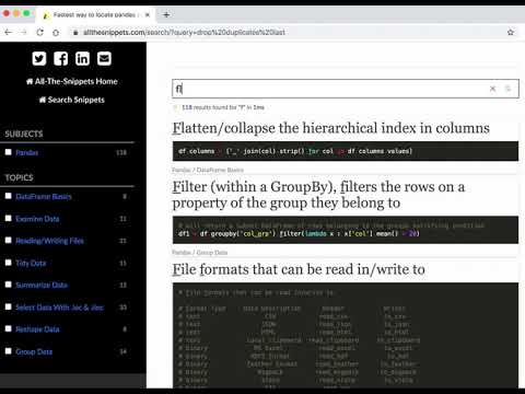 All The Snippets - pandas cheats sheets