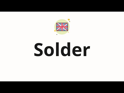 How to pronounce Solder