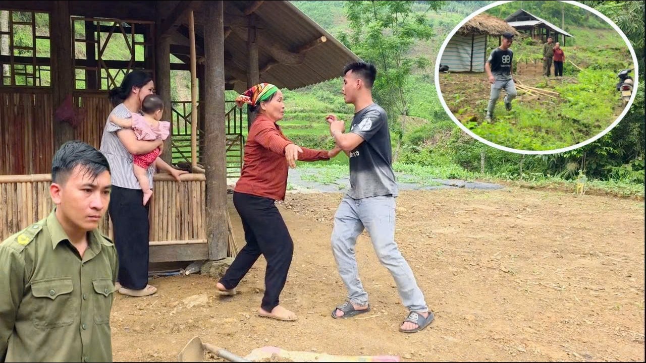 While he was causing trouble, Hang unexpectedly came home, scaring the other guy away.