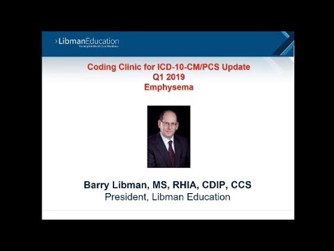 ICD-10 Coding Clinic Update (Q1 2019): Emphysema