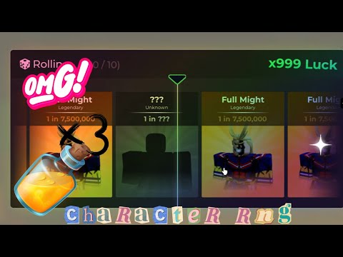 Using 3 Heavenly Potions (Character RNG)