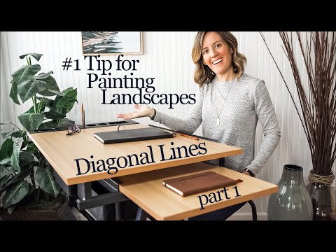 My #1 Tip for Landscape Paintings- Diagonal Lines Part 1