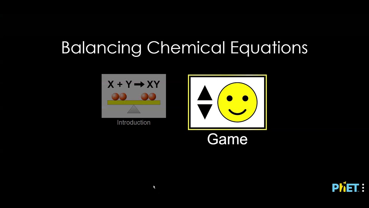 Balancing Chemical Equations Game PhET Simulation