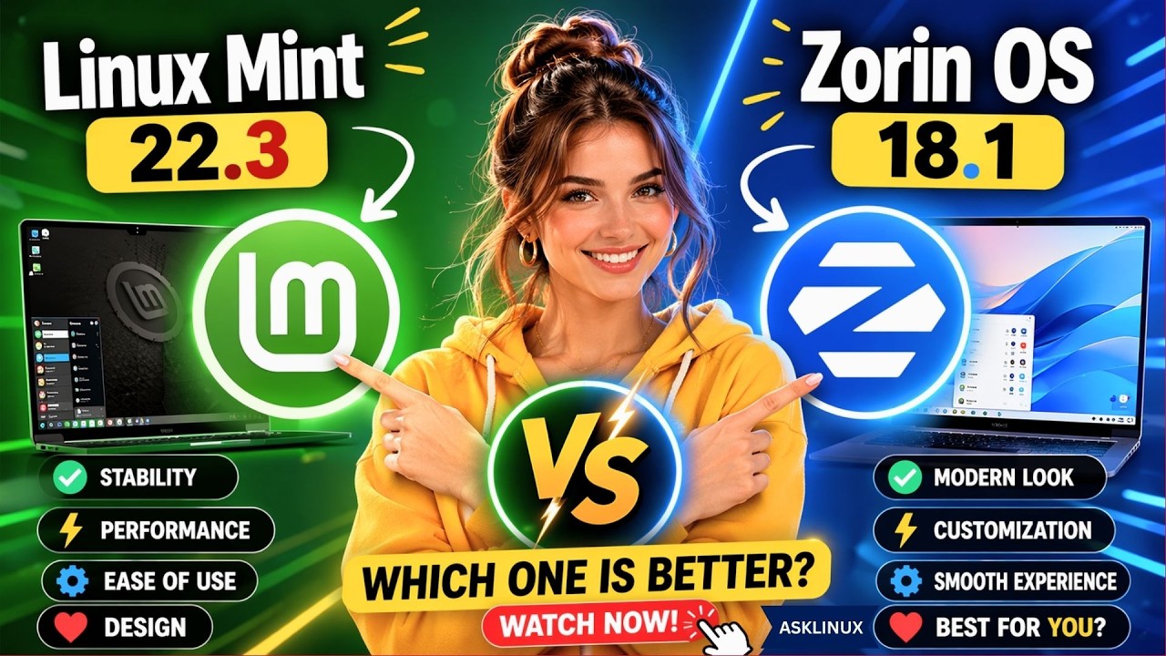 Linux Mint 22.3 vs Zorin OS 18.1: The Ultimate 2026 Windows Replacement!