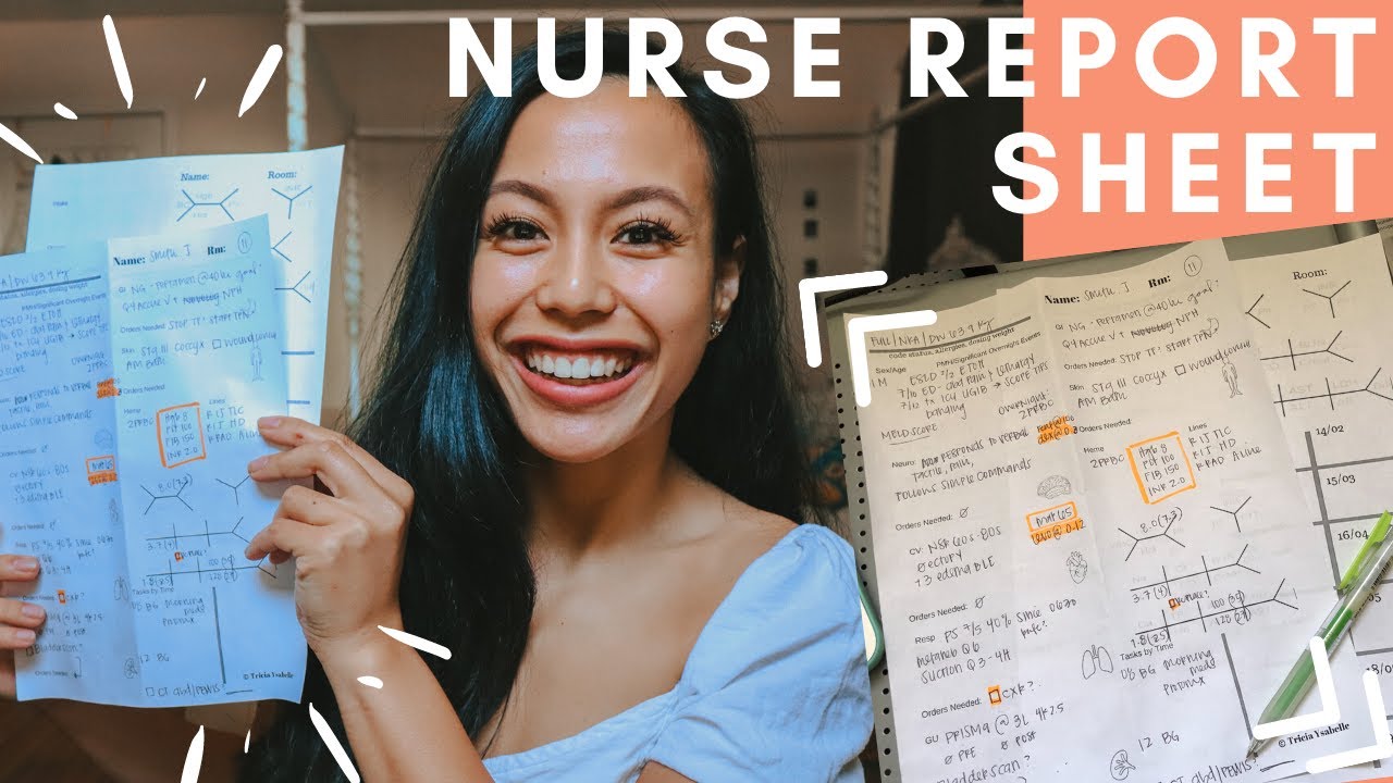 Nurse Brain Sheet | Organize Report For Your Nurse Shift ||  TriciaYsabelle
