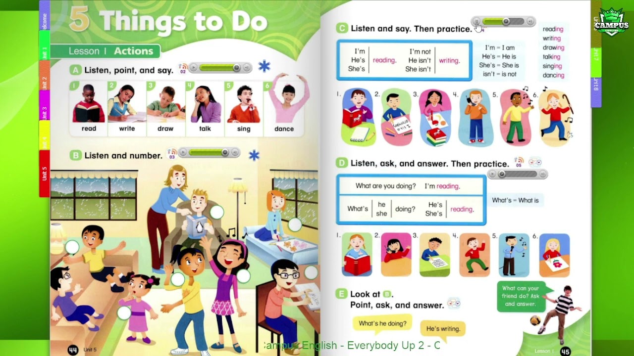 Everybody up 2 - Unit 5 - Things to do - Lesson 1 - Actions