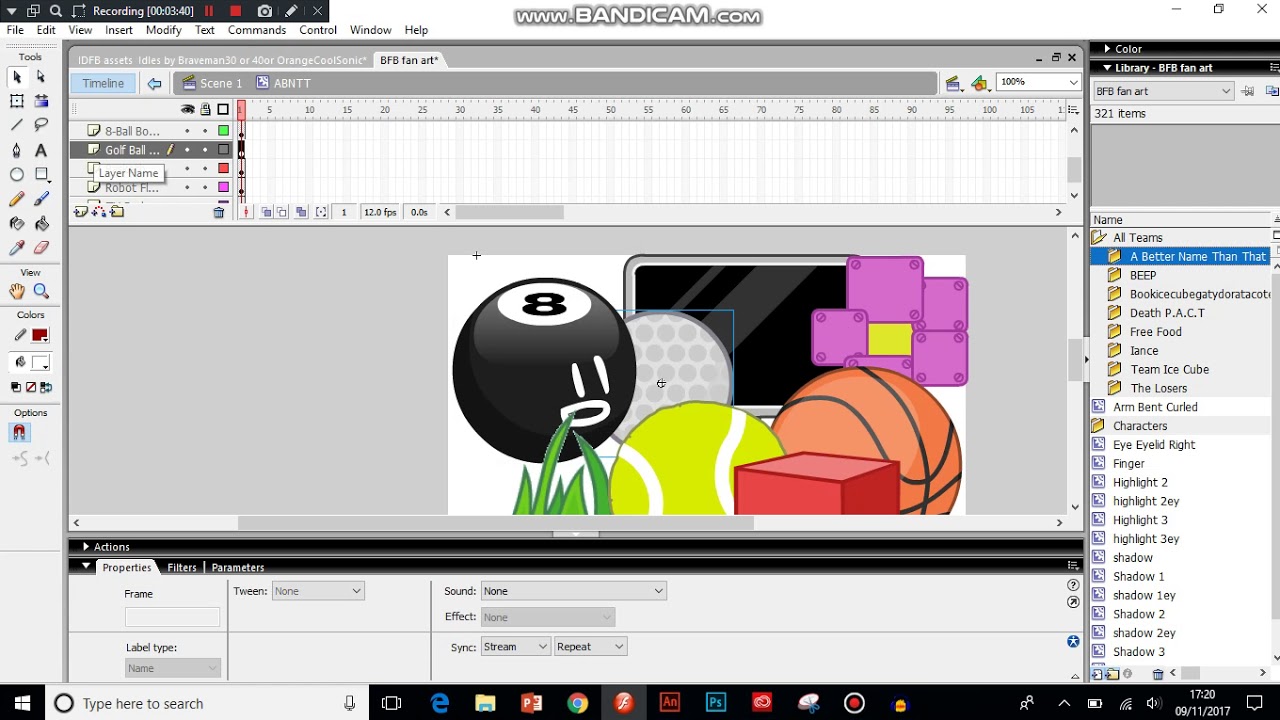 Doing BFB fan art