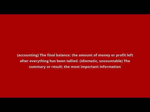 what is the meaning of bottom line