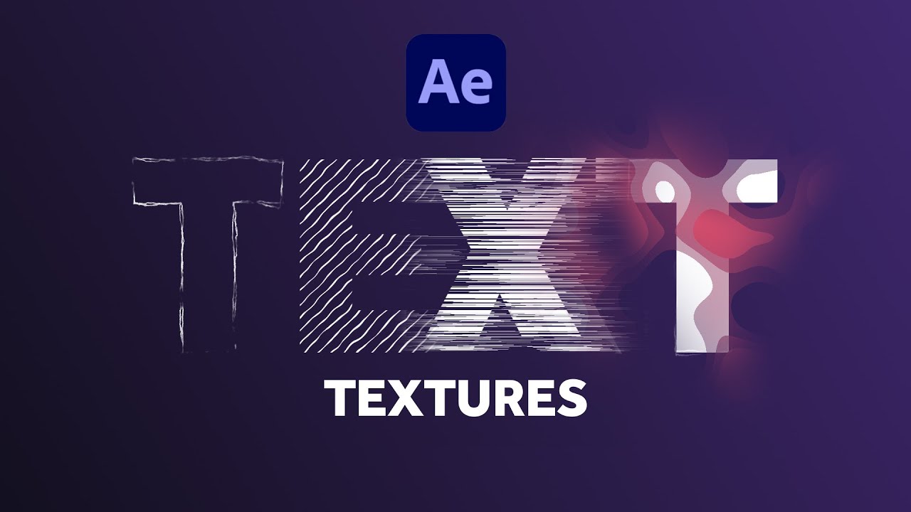 Animated Textures on Text | After Effects Tutorial