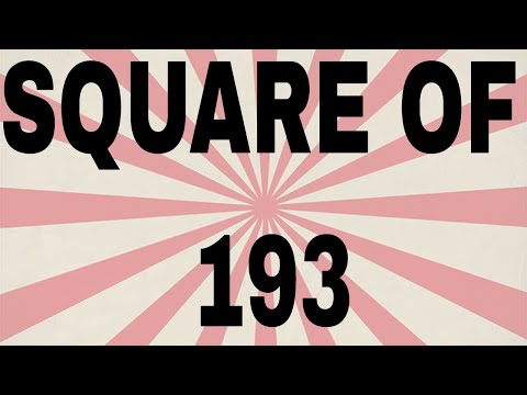 SQUARE OF 193